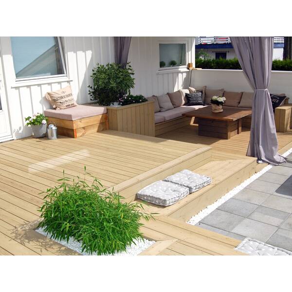 Standardsortiment Terrassebord cu impregnert furu 28x120 mm klasse 1 ...