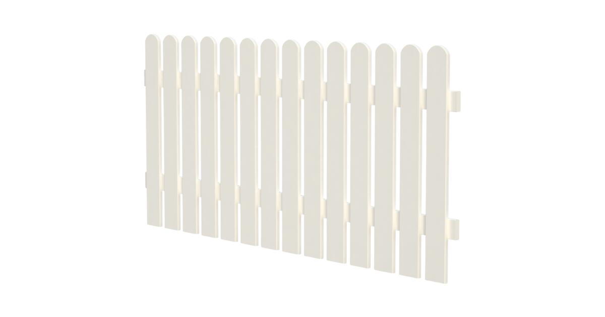 Palmako Hagegjerde kelda 180x80 hvitmalt staver 16x95. dragere 19x70 ...