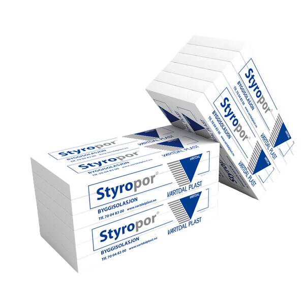 Vartdal Plast Isolasjon eps 100mm s150 styropor 100x600x1200mm | Maxbo ...