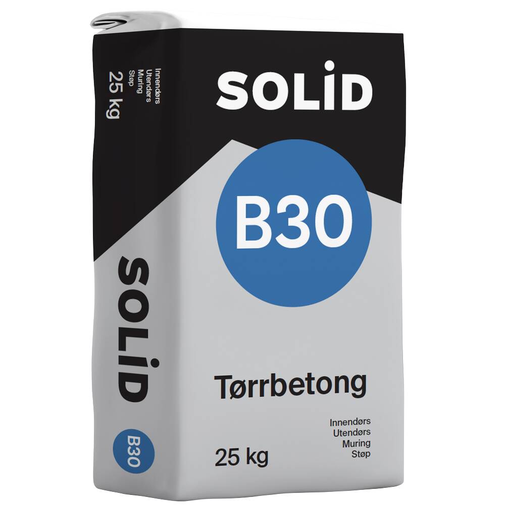 Solid Støp b30 tørrmørtel 25kg | Maxbo Proff