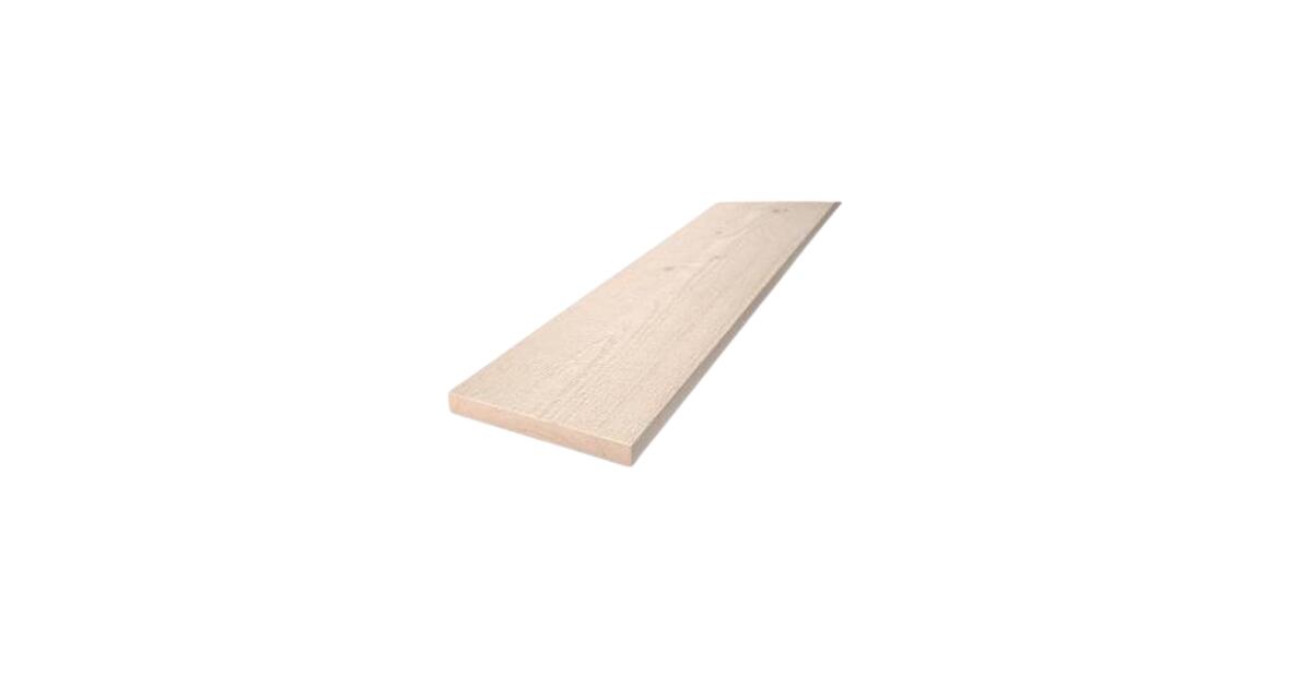 Ringalm Kledning rektangulær grunnet gran 22x173 mm klasse 1 hvitlasert ...