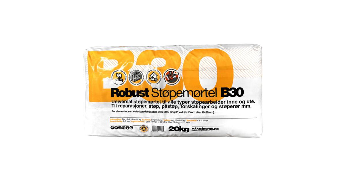 Robust Støpemørtel b30 20kg | Maxbo Proff