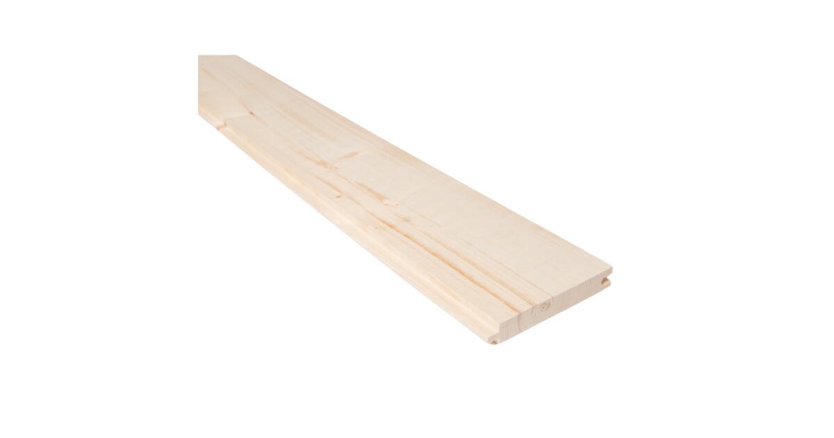 Standardsortiment Underpanel endepløyd ubehandlet gran/furu 18x120 mm ...