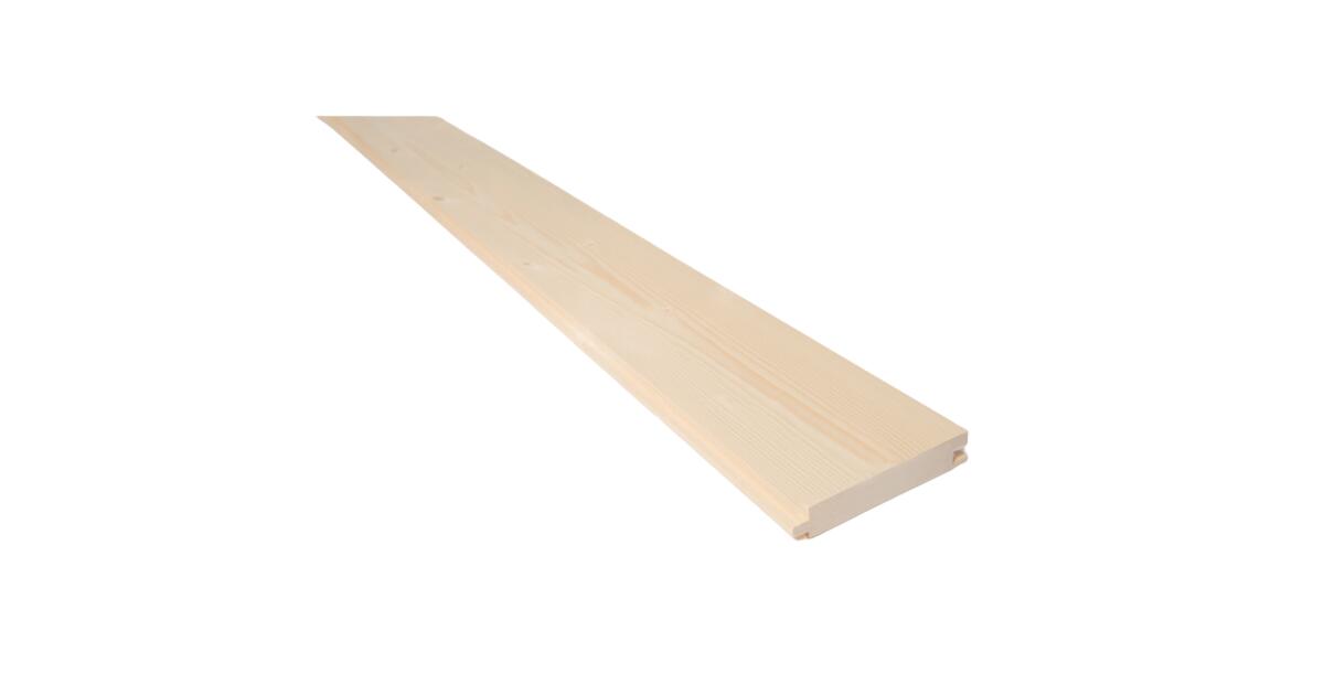 Standardsortiment Underpanel endepløyd ubehandlet gran/furu 21x120 mm ...