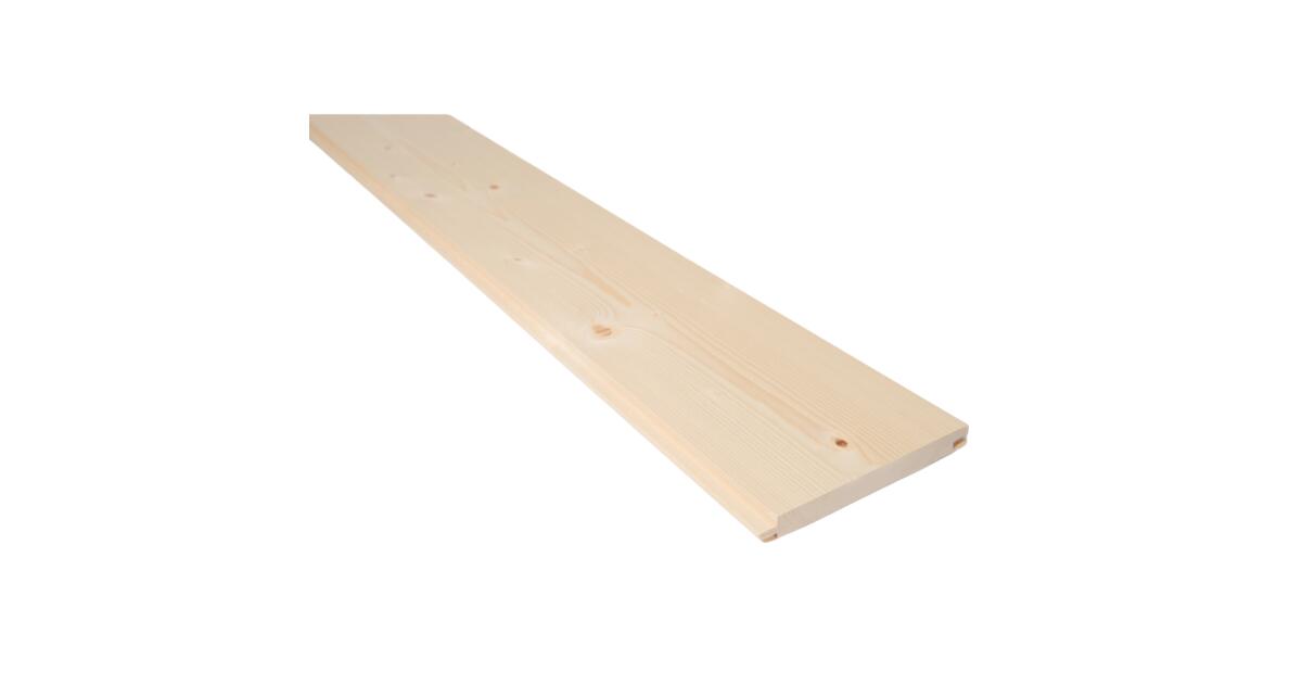 Standardsortiment Underpanel endepløyd ubehandlet gran/furu 15x145 mm ...