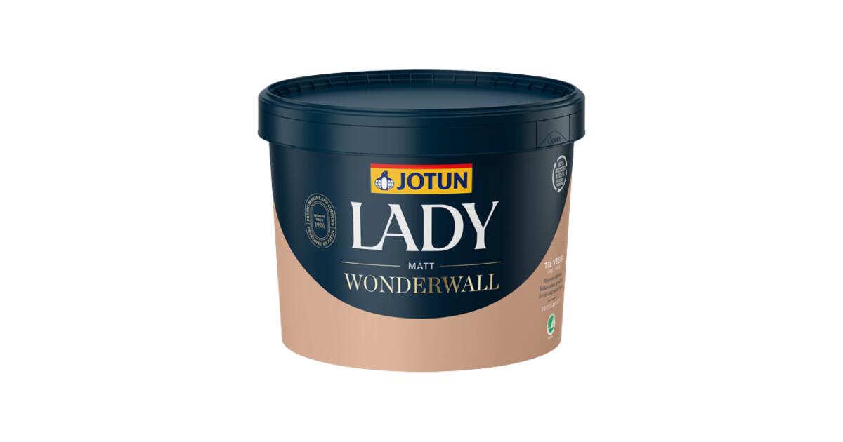 Jotun Interiørmaling lady wonderwall hvit base 9l | Maxbo Proff